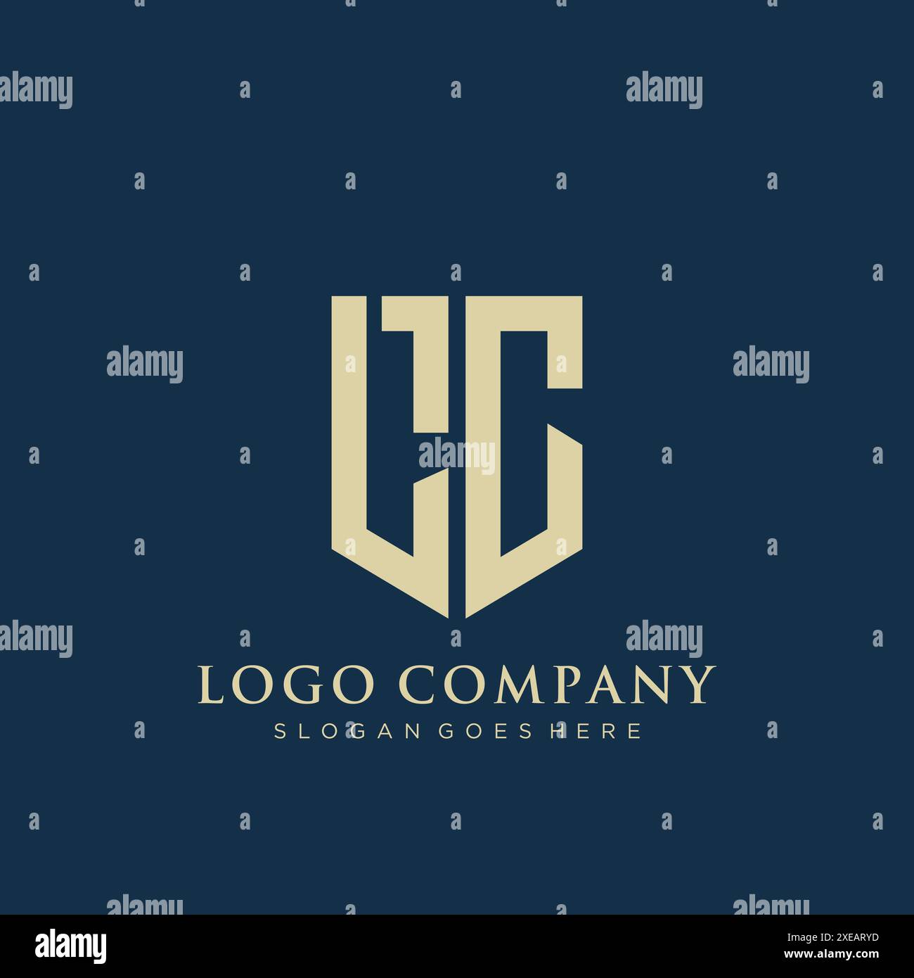 LC shield type logo design Stock Vector Image & Art - Alamy