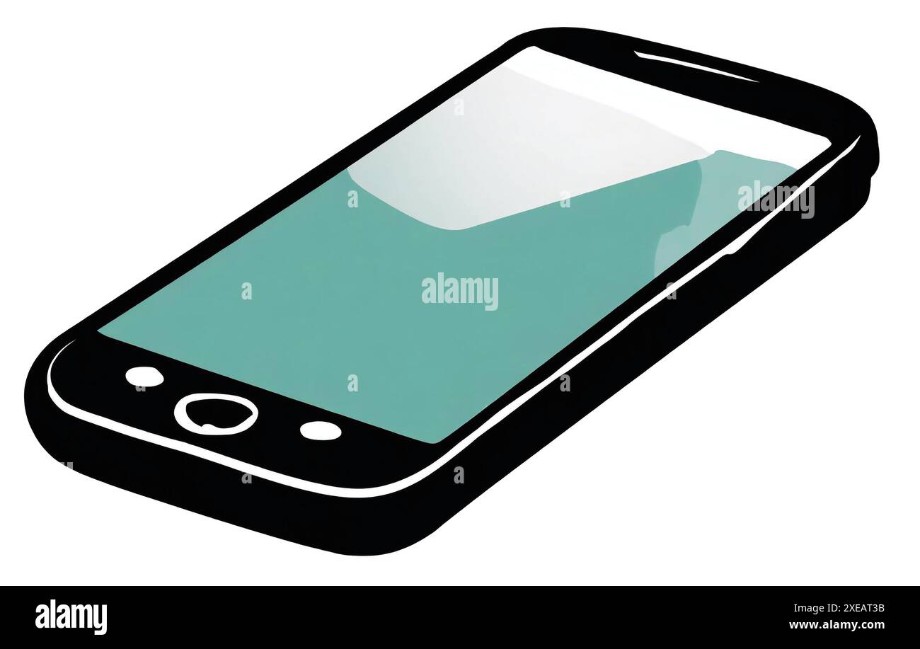 2d illustration of a smartphone icon, on a white background Stock Photo ...