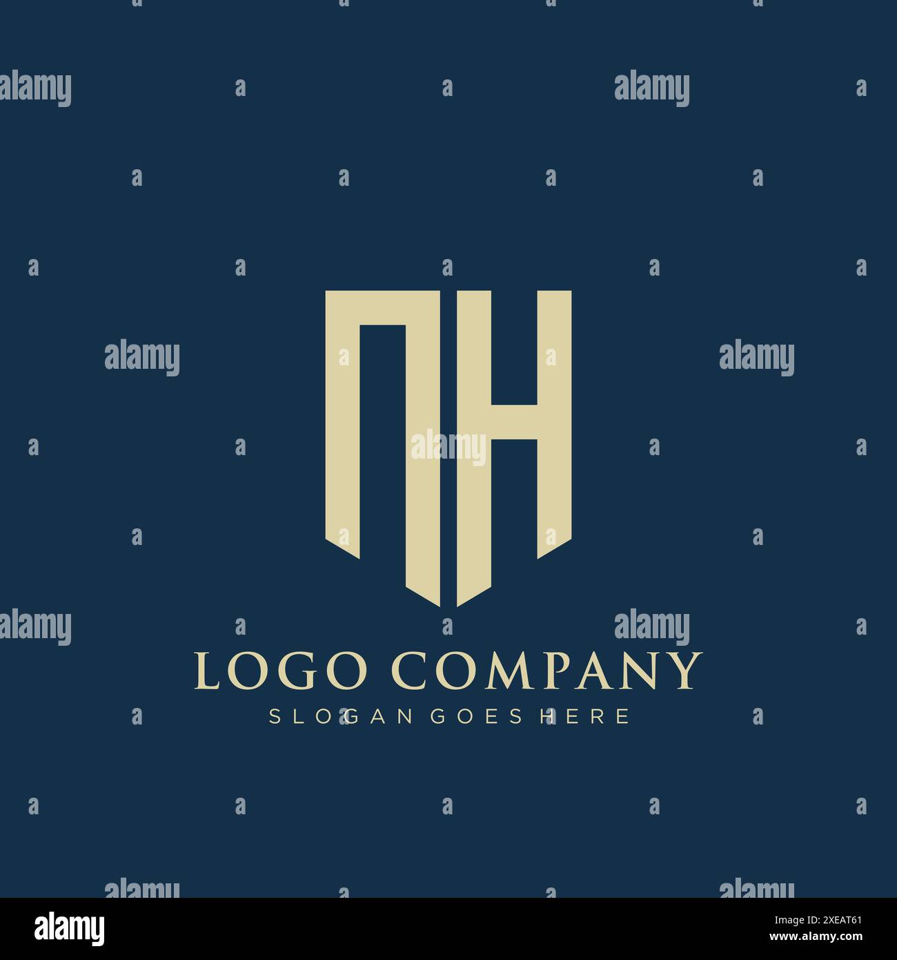 Nh logo design hi-res stock photography and images - Alamy