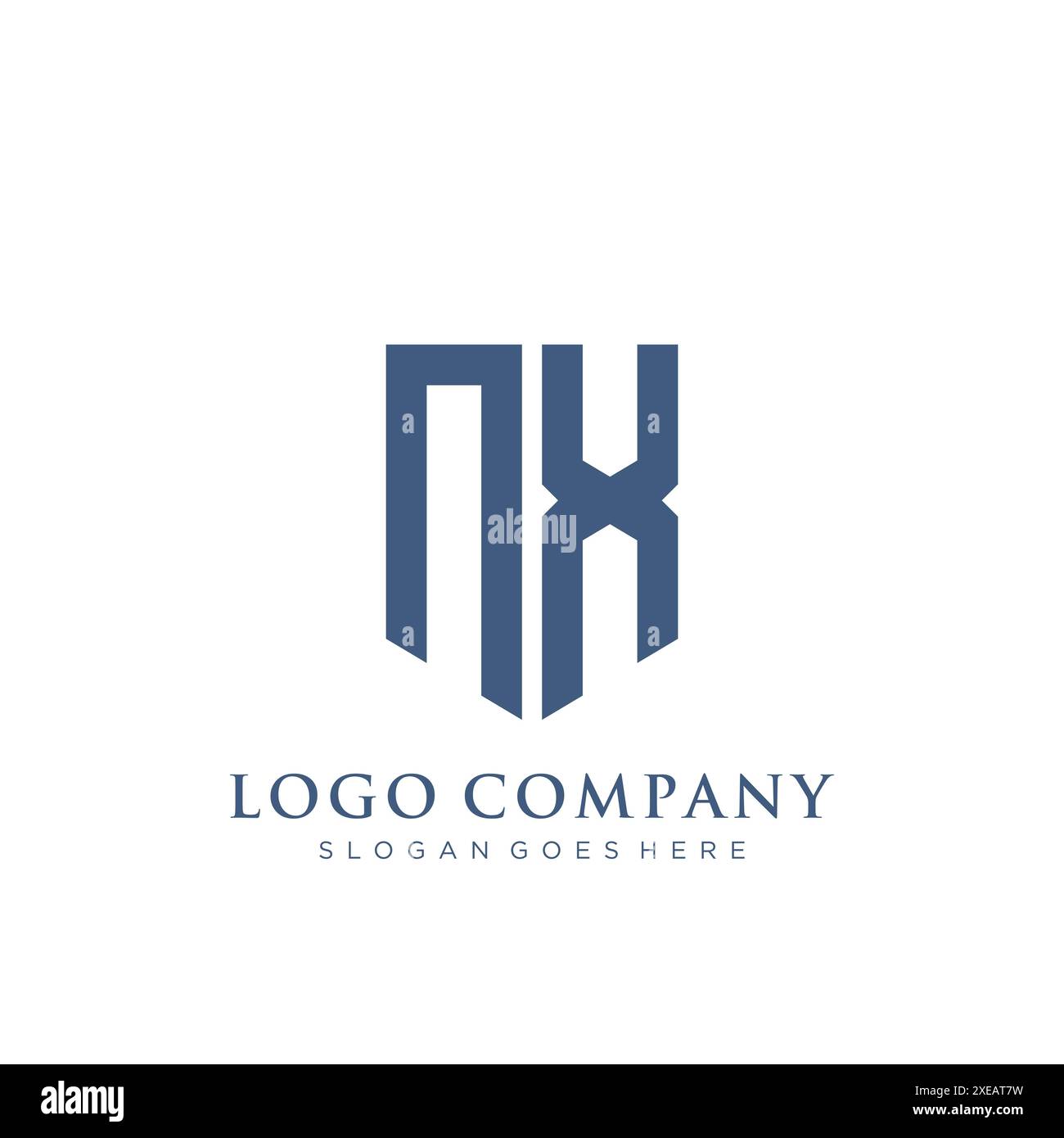 Nx minimal logo design hi-res stock photography and images - Alamy