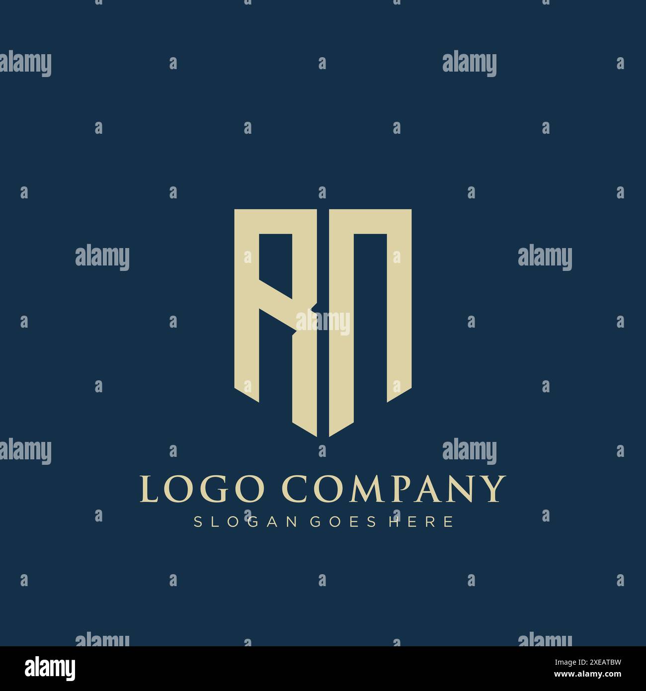 RN shield type logo design Stock Vector Image & Art - Alamy