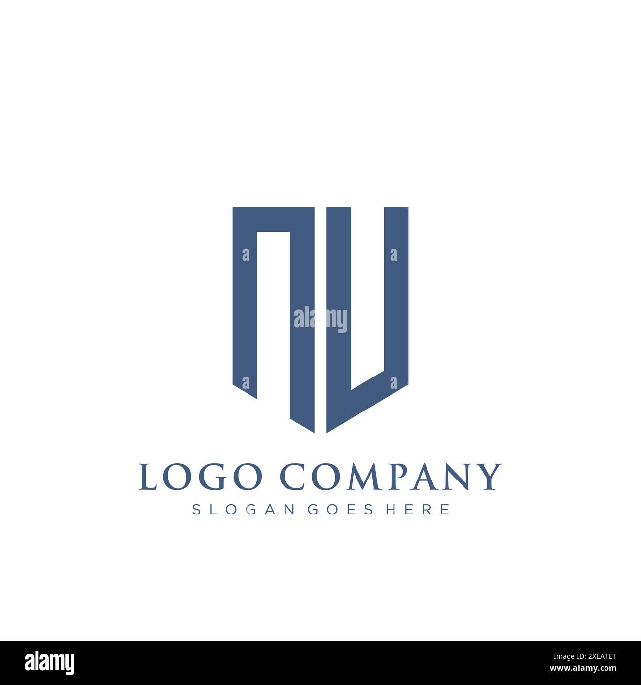 NU shield type logo design Stock Vector Image & Art - Alamy