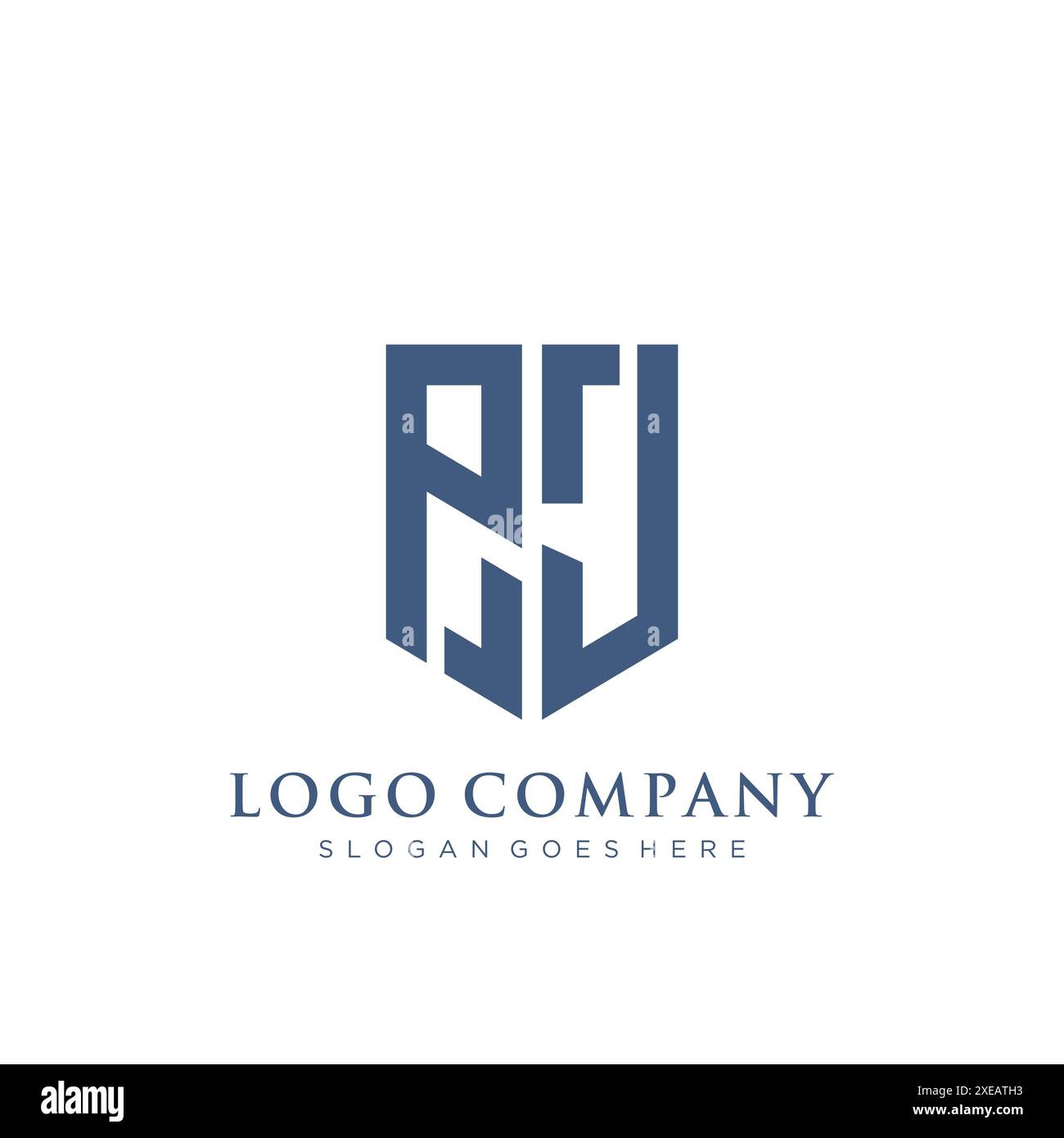 Pj minimal logo design Cut Out Stock Images & Pictures - Alamy