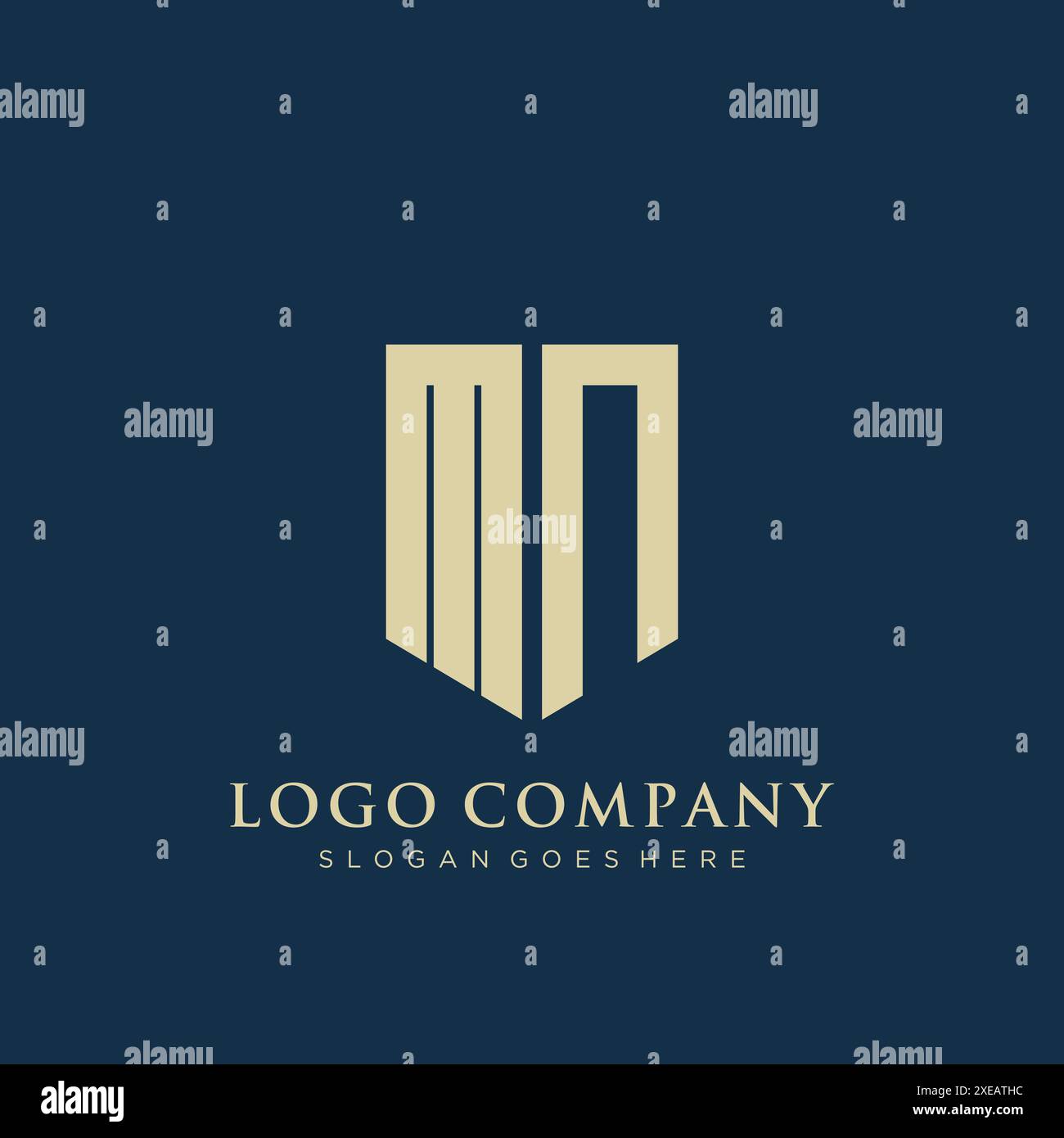 MN shield type logo design Stock Vector Image & Art - Alamy