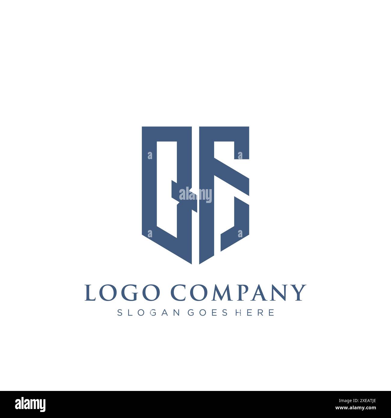 QF shield type logo design Stock Vector Image & Art - Alamy