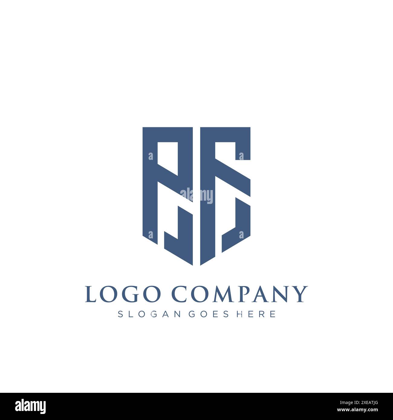 Pf minimal logo design hi-res stock photography and images - Alamy