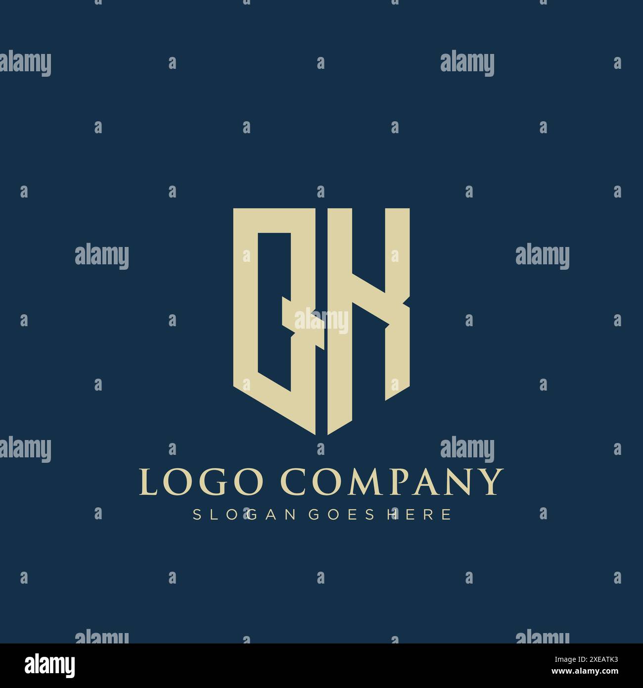 Qk minimal logo Stock Vector Images - Alamy