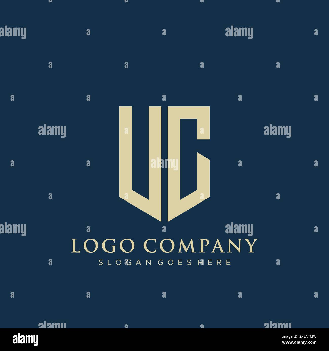 UC shield type logo design Stock Vector Image & Art - Alamy