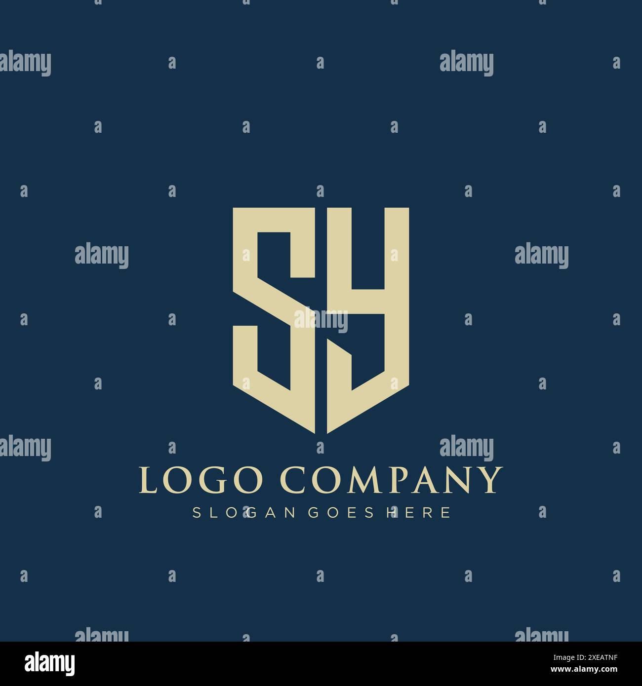 SY shield type logo design Stock Vector Image & Art - Alamy
