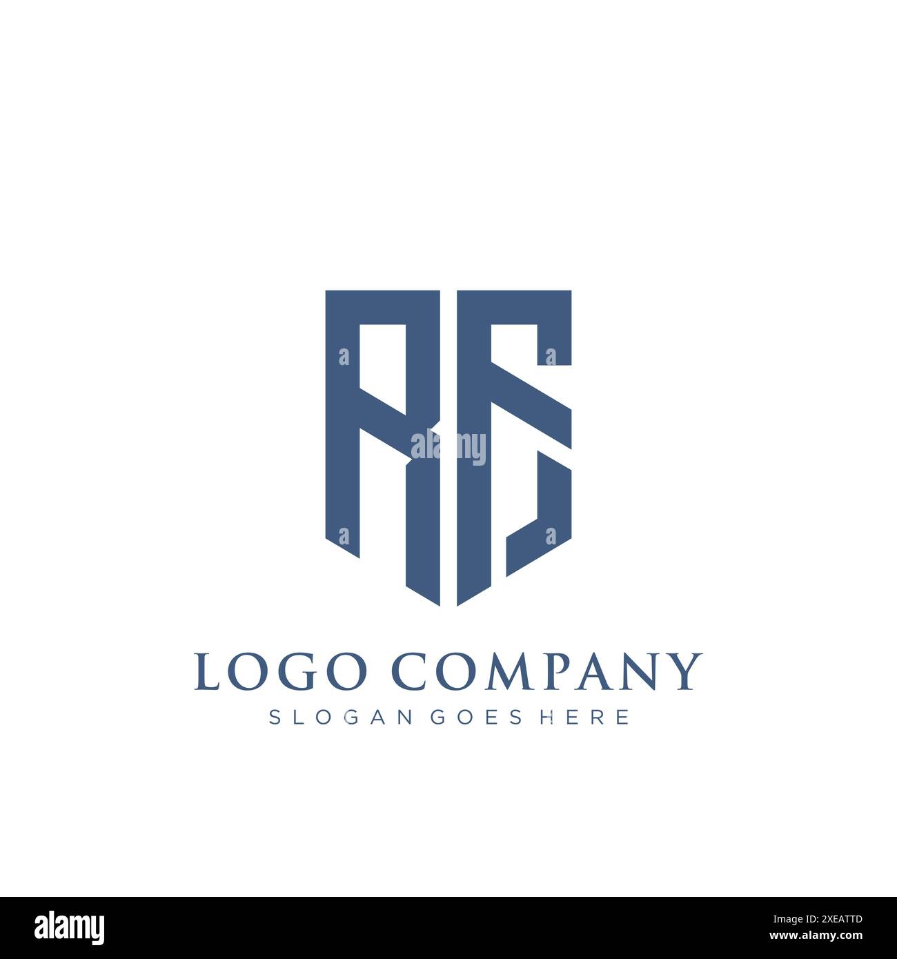 RF shield type logo design Stock Vector Image & Art - Alamy