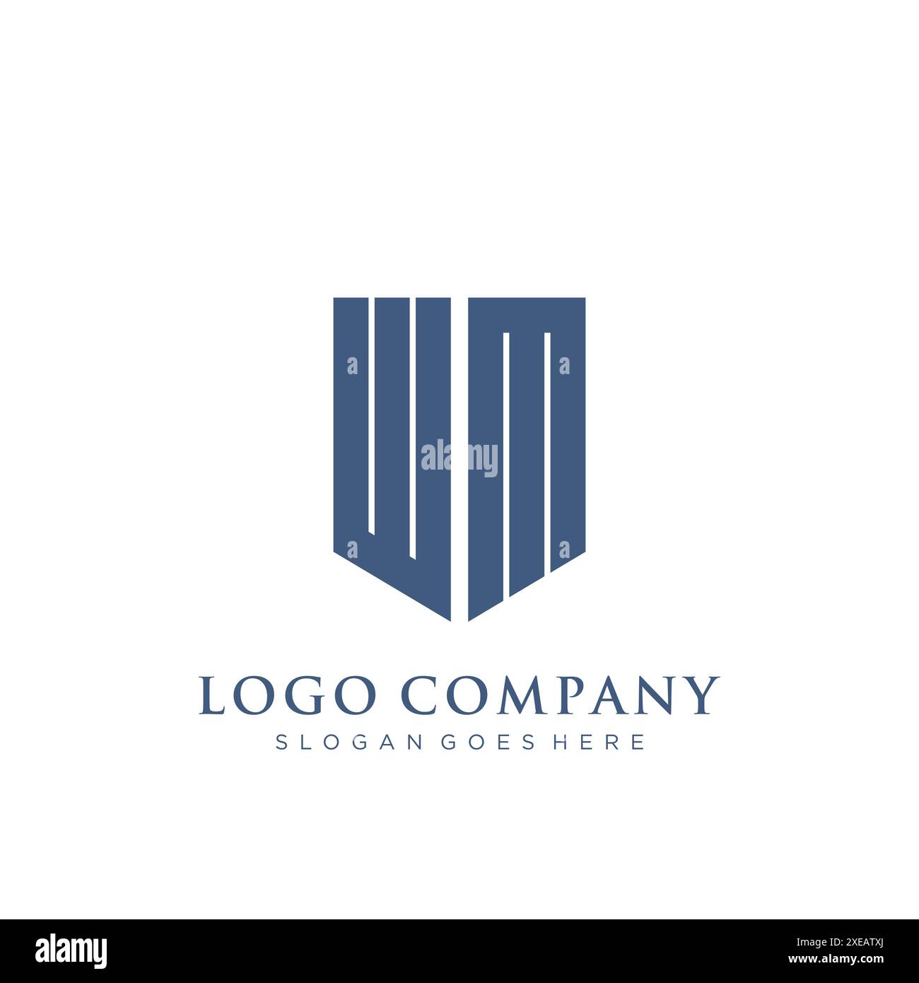 Wm minimal logo design Stock Vector Images - Alamy