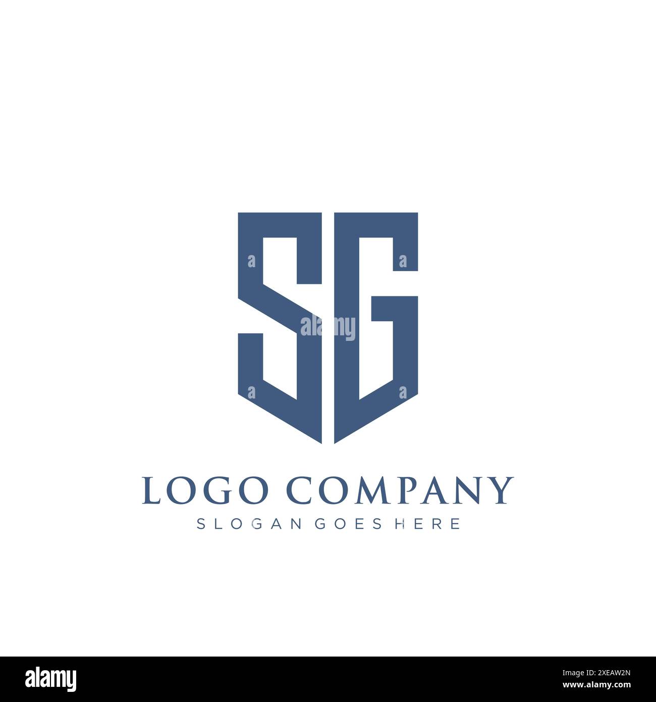 SG shield type logo design Stock Vector Image & Art - Alamy