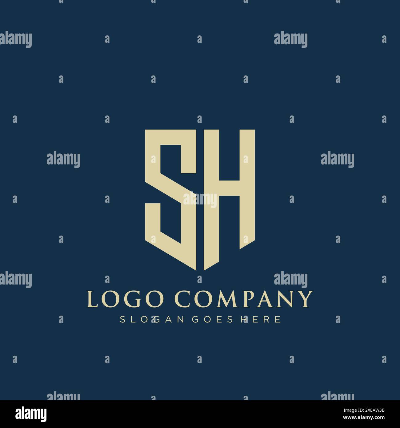 Sh letter design hi-res stock photography and images - Alamy