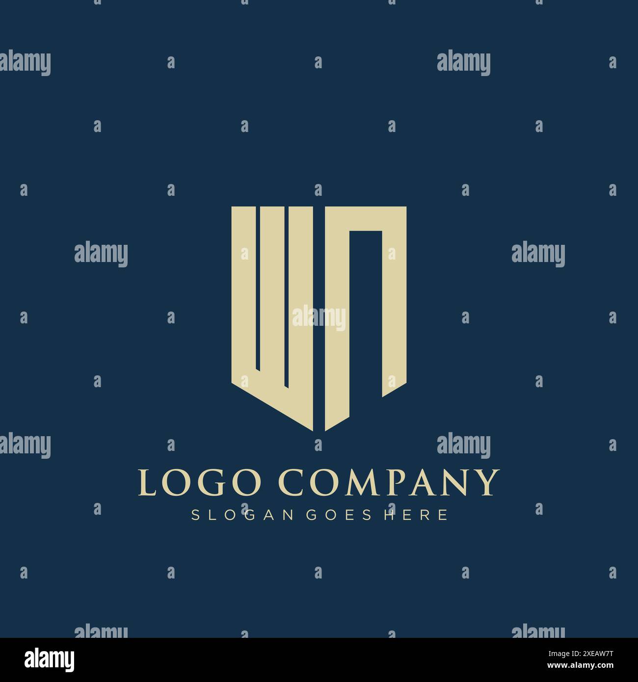 Wn minimal logo design hi-res stock photography and images - Alamy