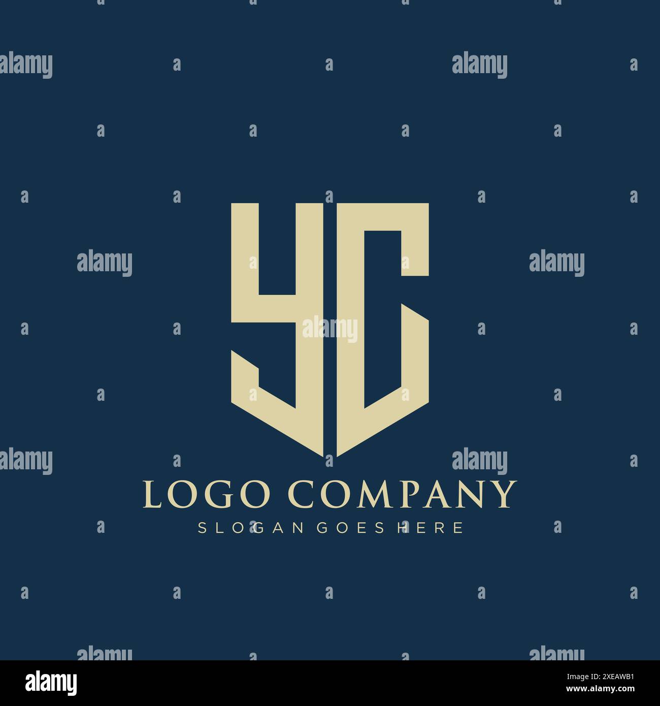 Yc minimal logo design hi-res stock photography and images - Alamy
