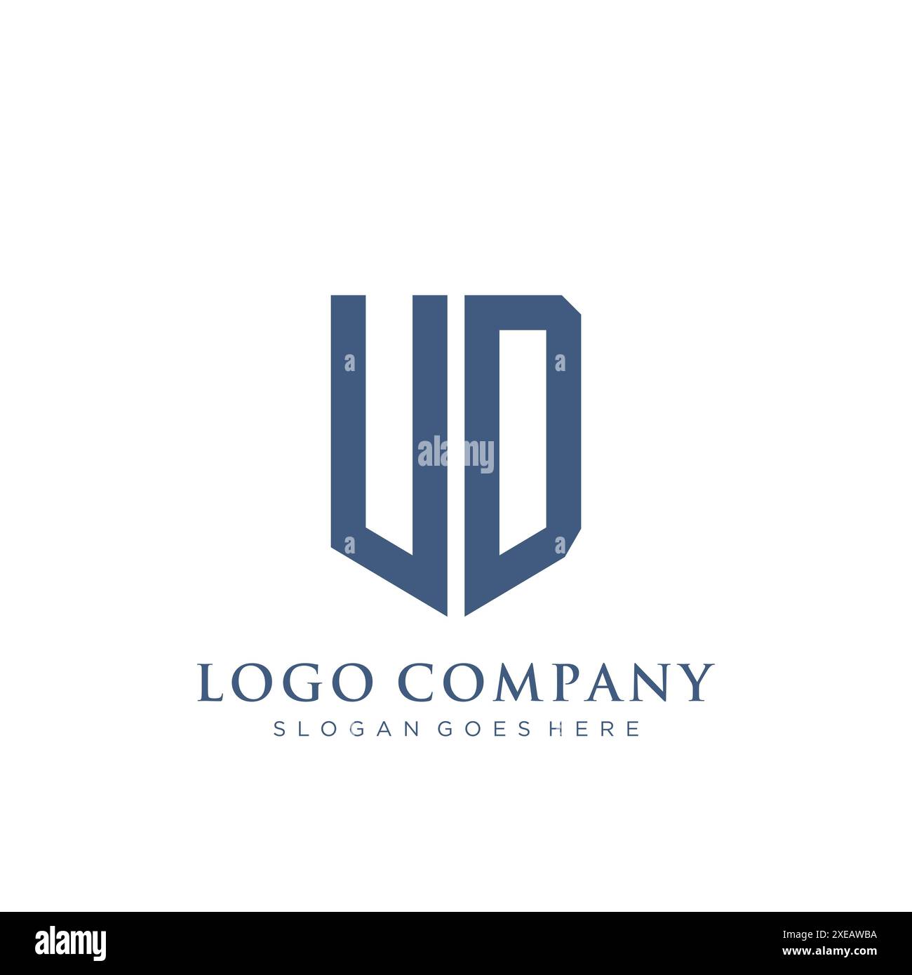 Ud minimal logo design Stock Vector Images - Alamy