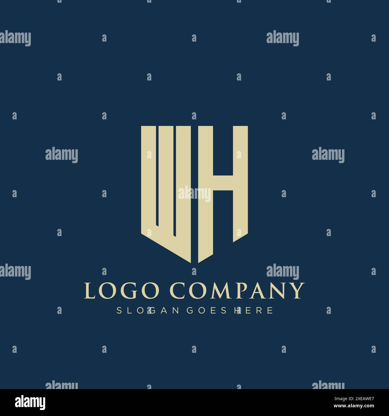 Wh minimal logo design hi-res stock photography and images - Alamy
