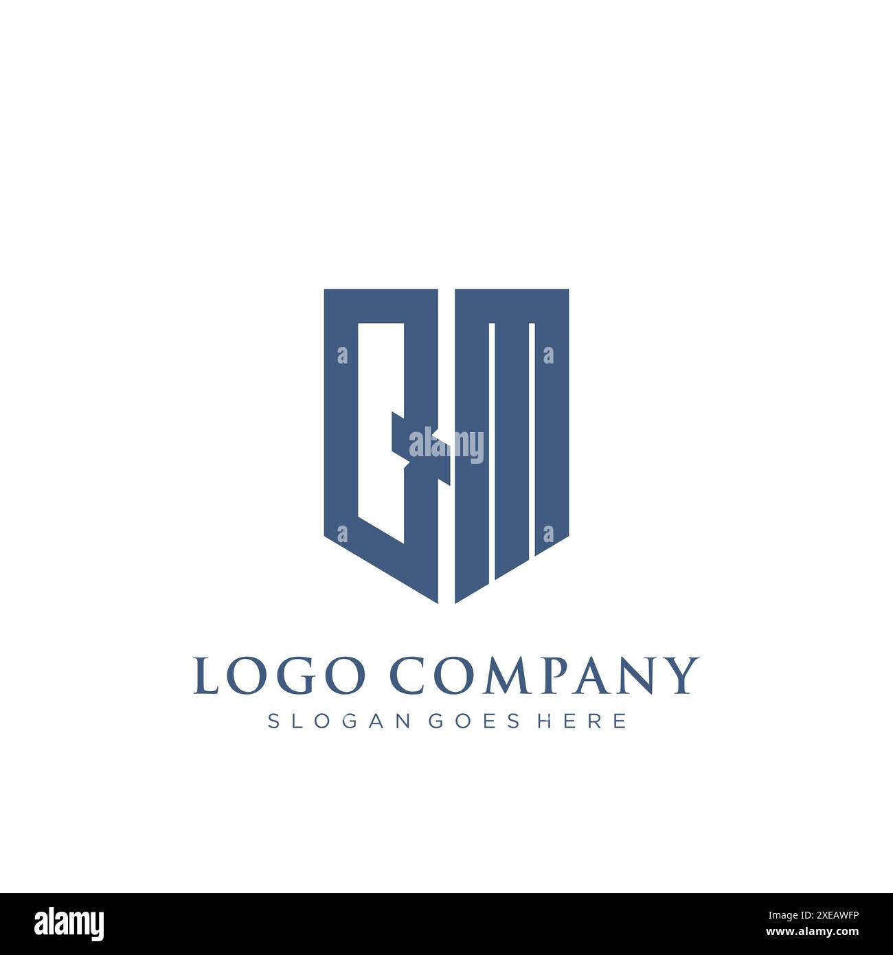Qm minimal logo design Cut Out Stock Images & Pictures - Alamy