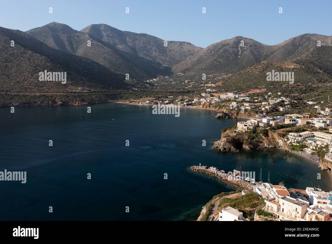 Aerial view of resort village Bali. Crete, Greece Stock Photo - Alamy