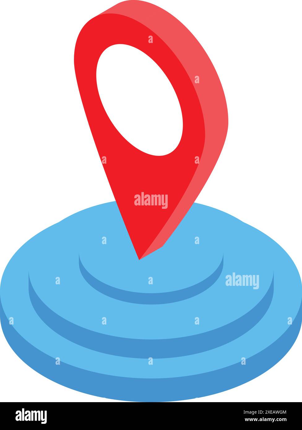 Geolocation icon on blue Stock Vector Images - Alamy