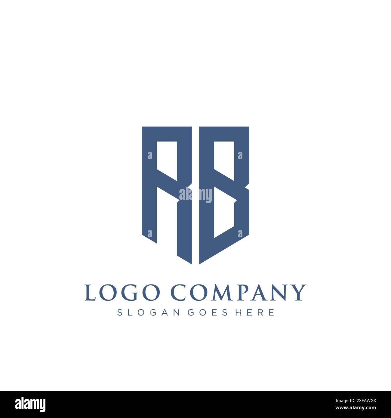 RB shield type logo design Stock Vector Image & Art - Alamy