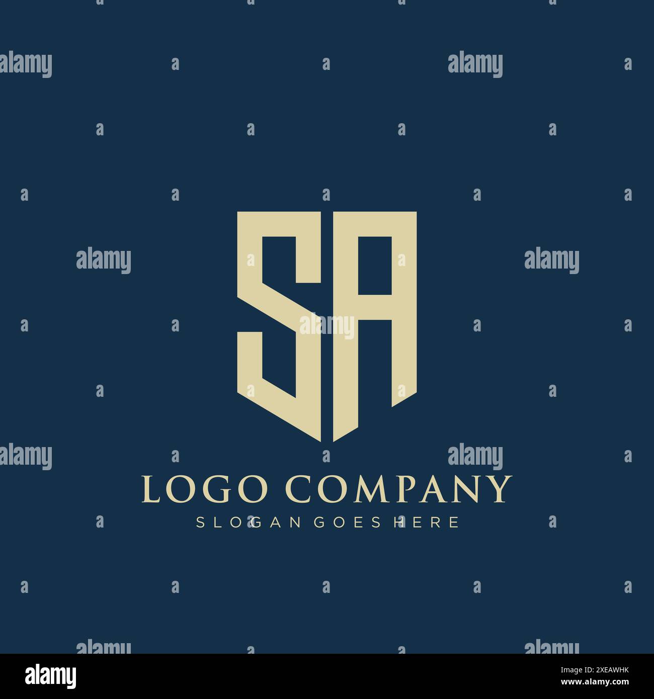SA shield type logo design Stock Vector Image & Art - Alamy
