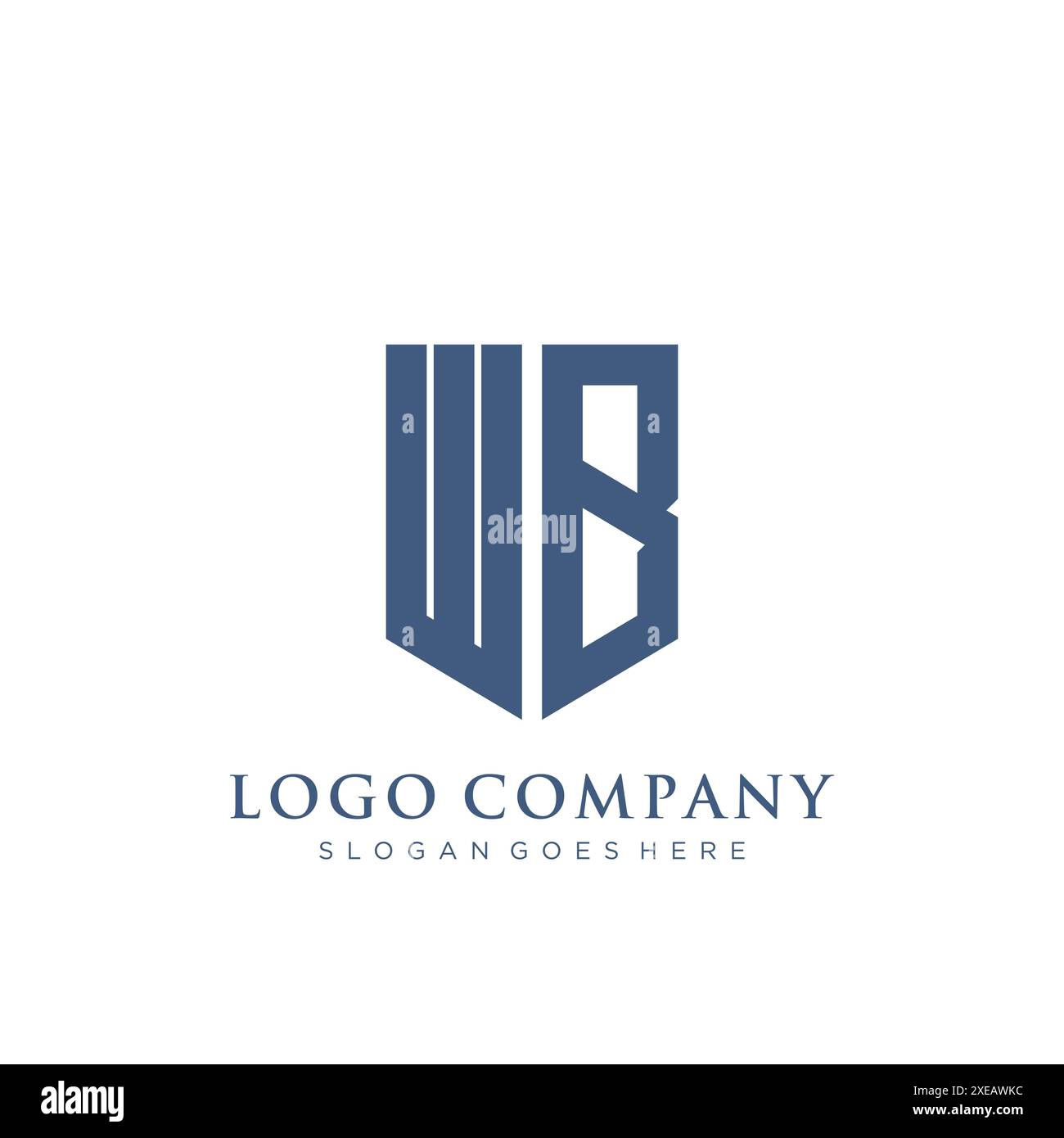 WB shield type logo design Stock Vector Image & Art - Alamy