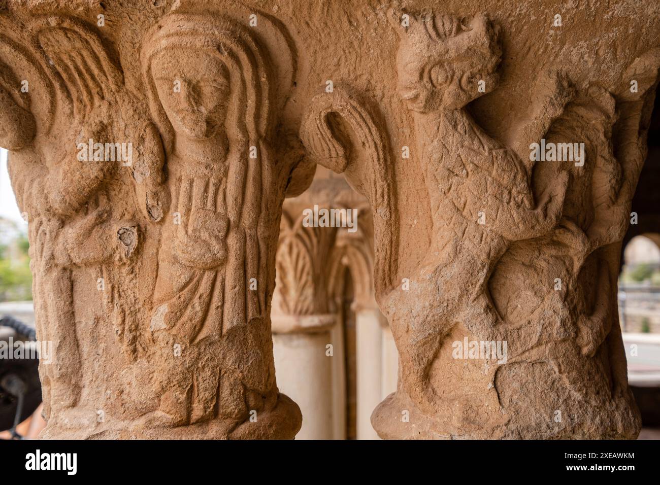 Virgin Mary and rampant lion, Church of Our Lady of the Assumption ...