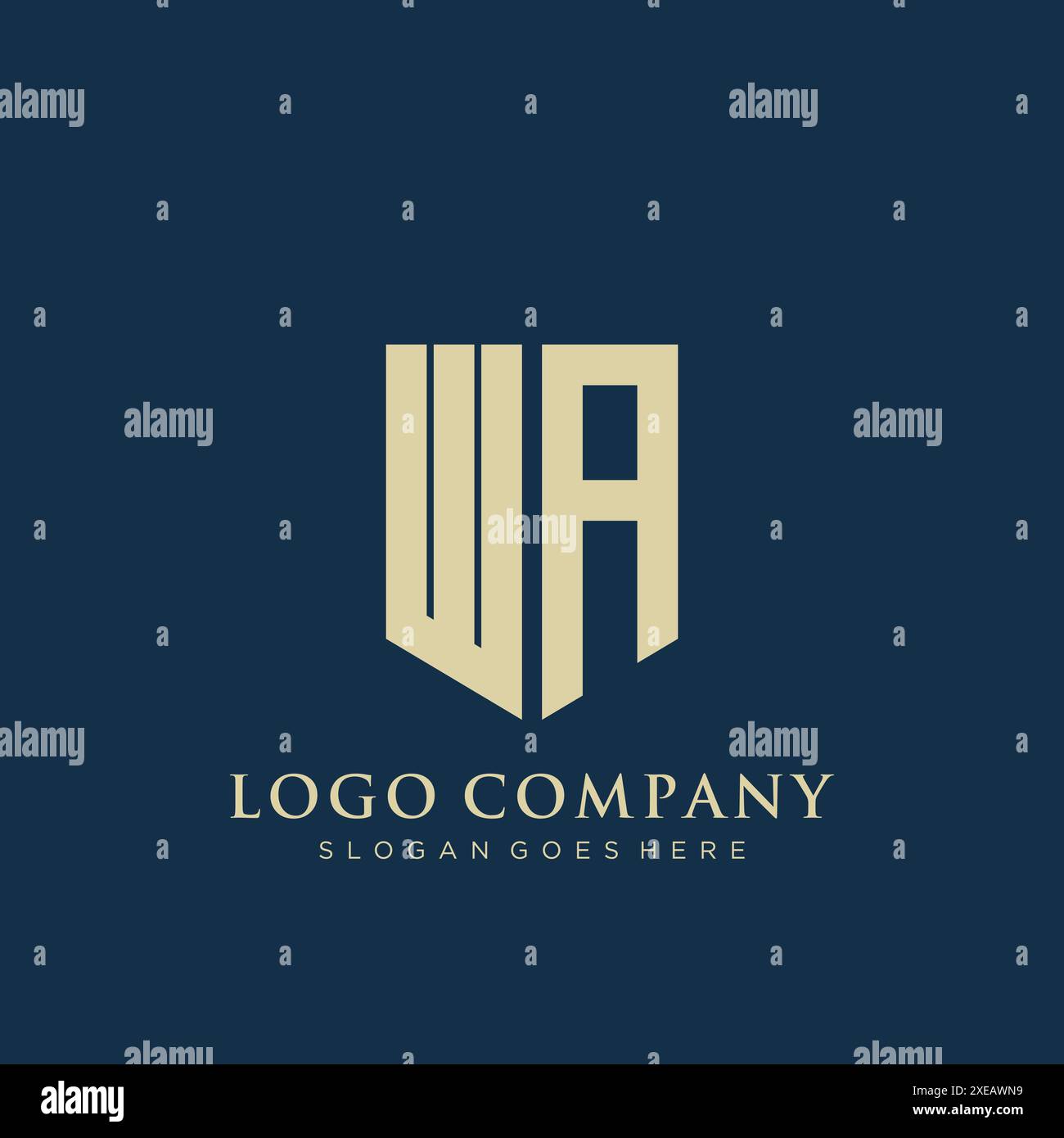 Wa letter design hi-res stock photography and images - Alamy
