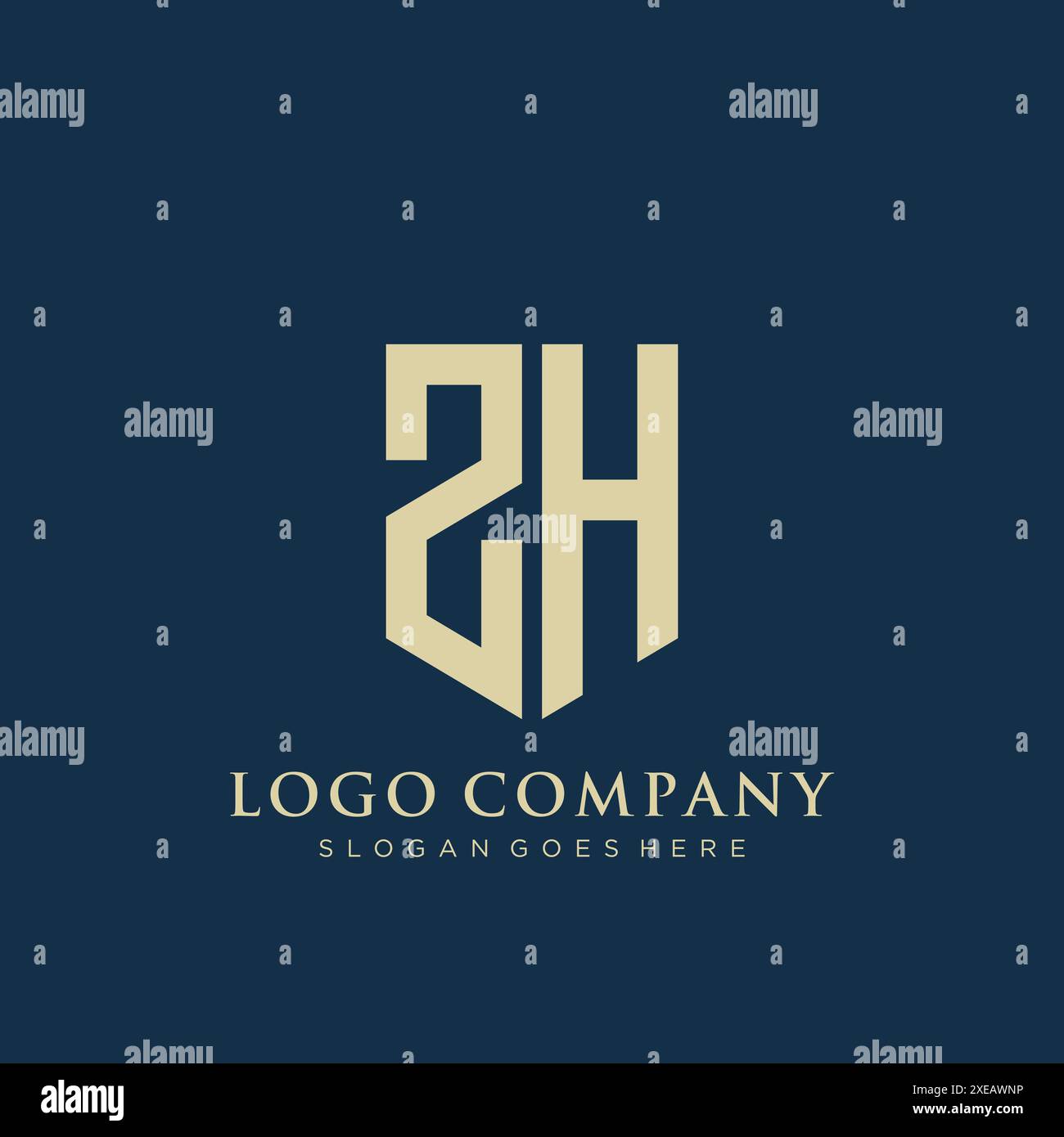 Zh logo design hi-res stock photography and images - Alamy