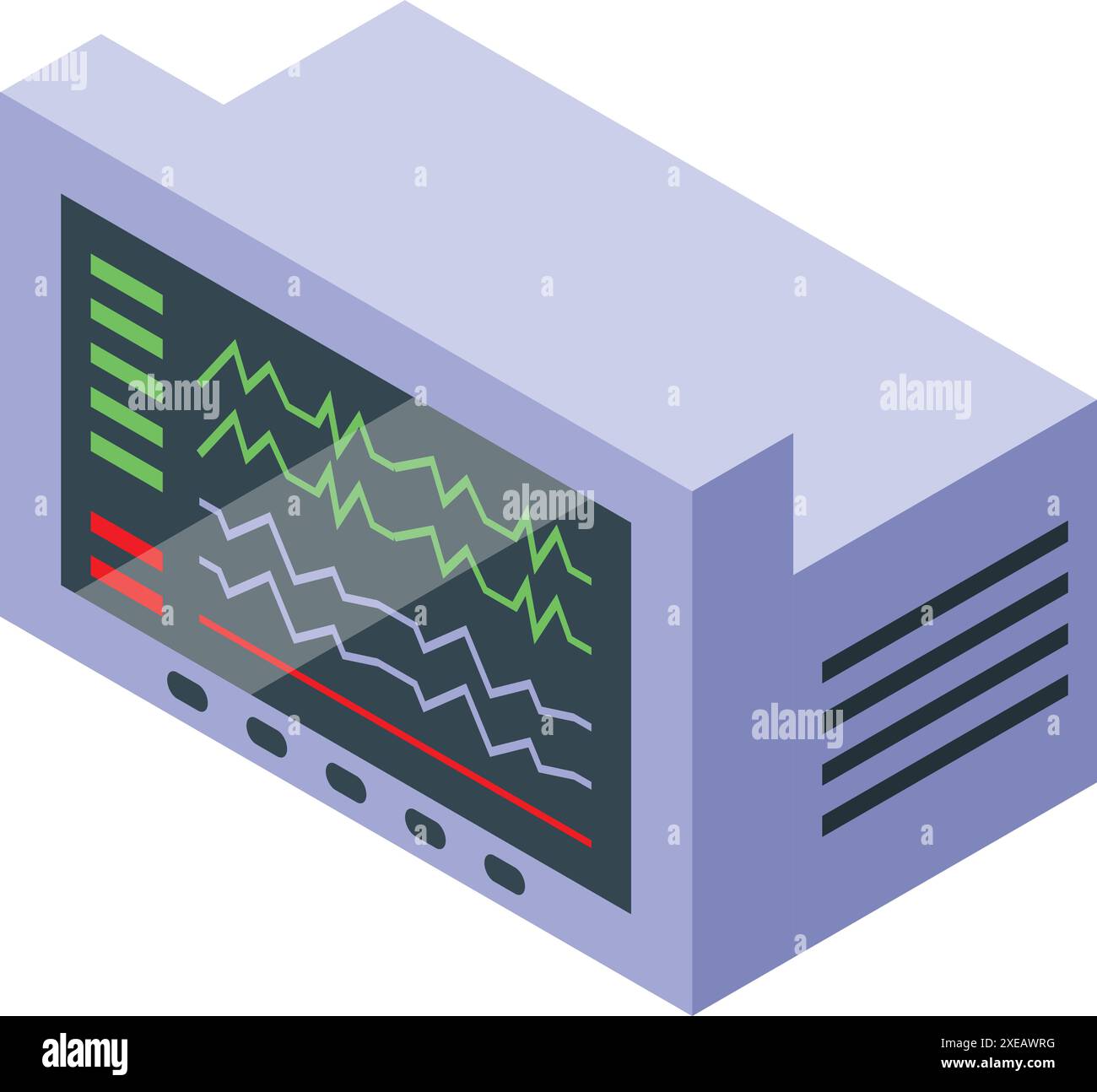 Medical monitor displaying a patient's heart rate, indicating their ...