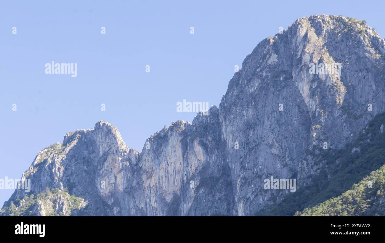 Landscape of the highest mountain in Monterrey, called Chipinque. It is ...