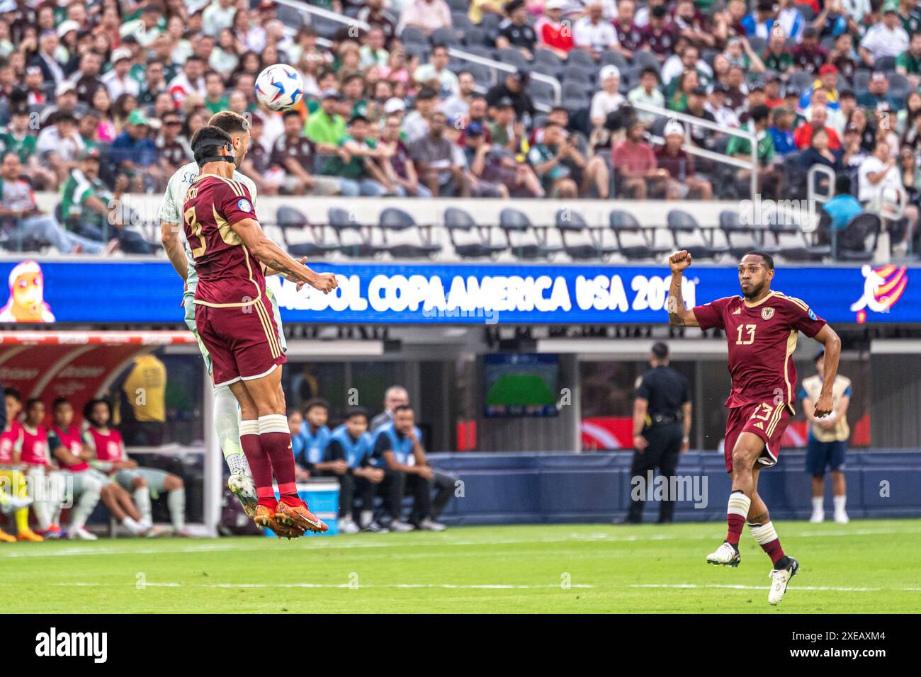 SoFi Stadium Yordan Osorio of Venezuela and Santiago Gimenez of Mexico ...