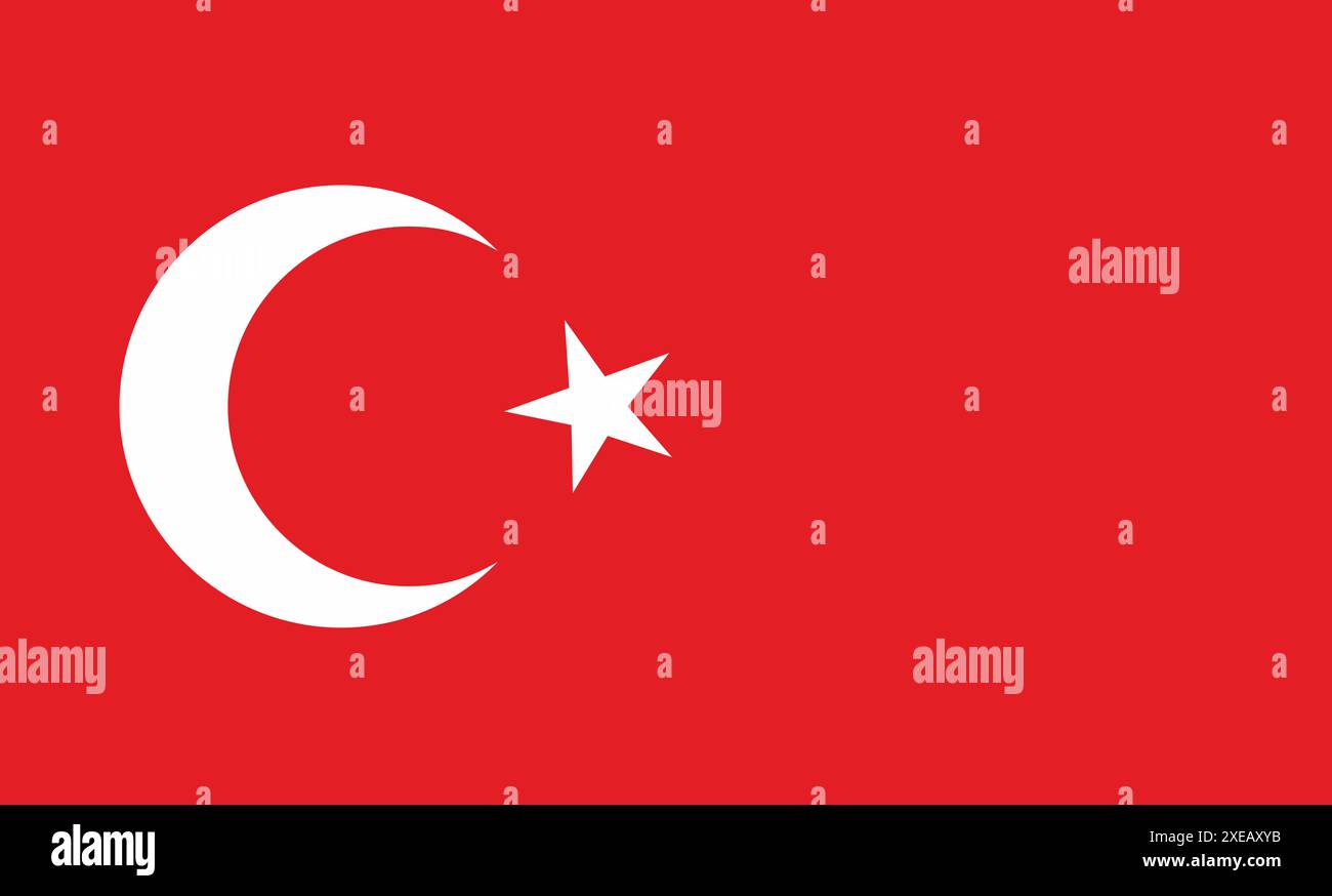 Flag of Turkey. Turkish flag. National symbol of Turkey. Republic of ...