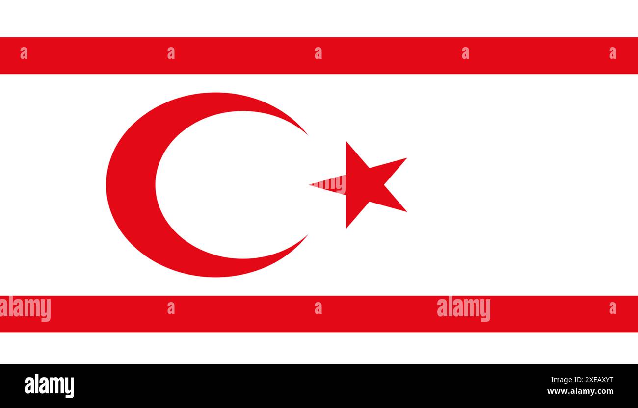 Flag of Turkish Republic of Northern Cyprus. Northern Cyprus flag ...