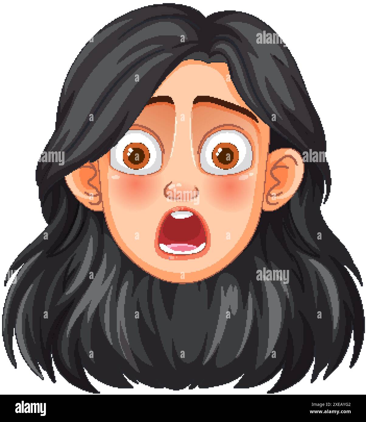 Portrait shocked black woman Cut Out Stock Images & Pictures - Alamy