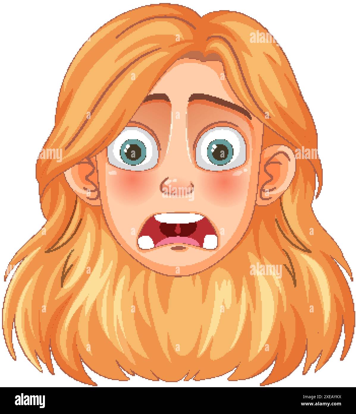 Wide-eyed cartoon face with shocked expression Stock Vector Image & Art ...