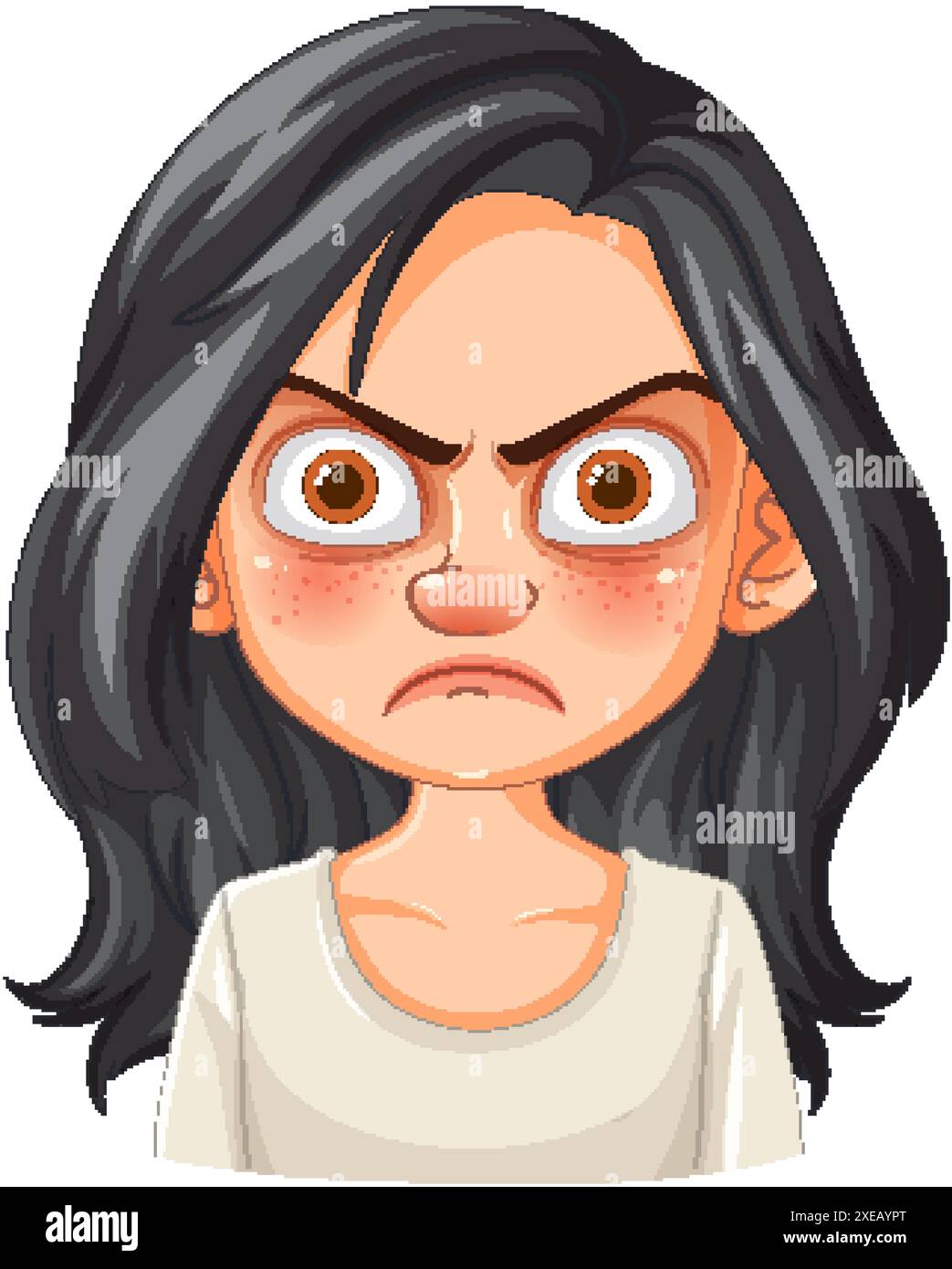Dark Eyebrows Cartoon