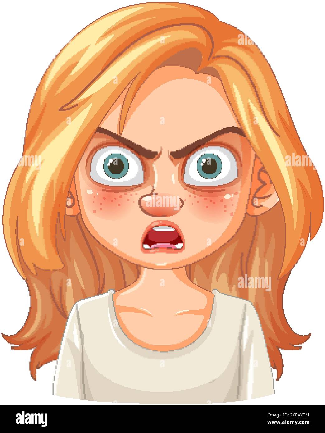 Illustration of a woman expressing anger Stock Vector Image & Art - Alamy