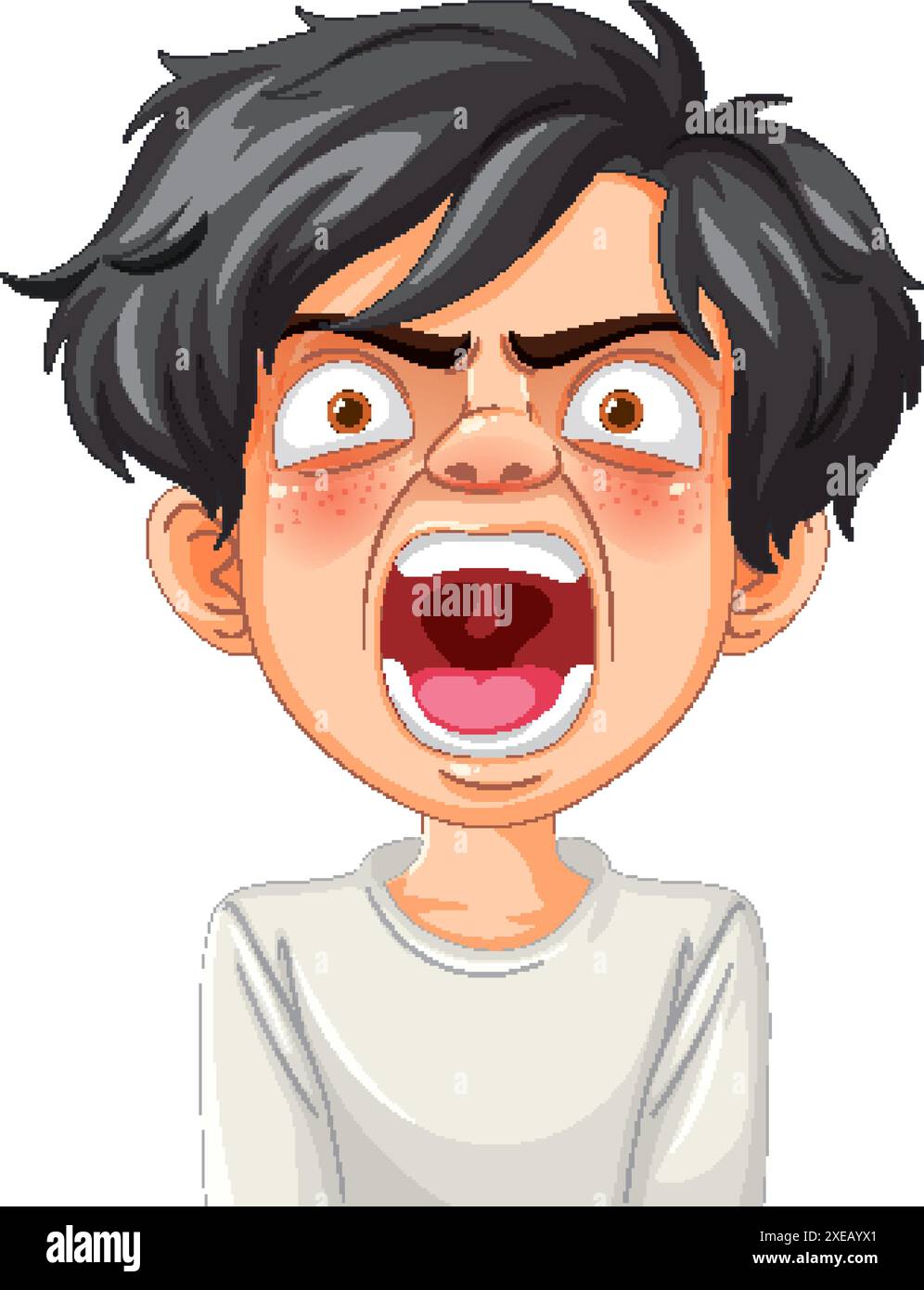 A cartoon character showing intense anger Stock Vector Image & Art - Alamy