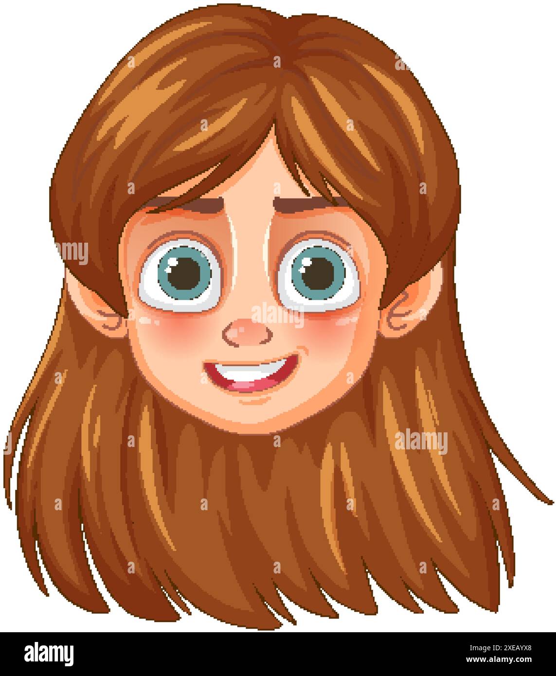 Cheerful girl big blue Stock Vector Images - Alamy