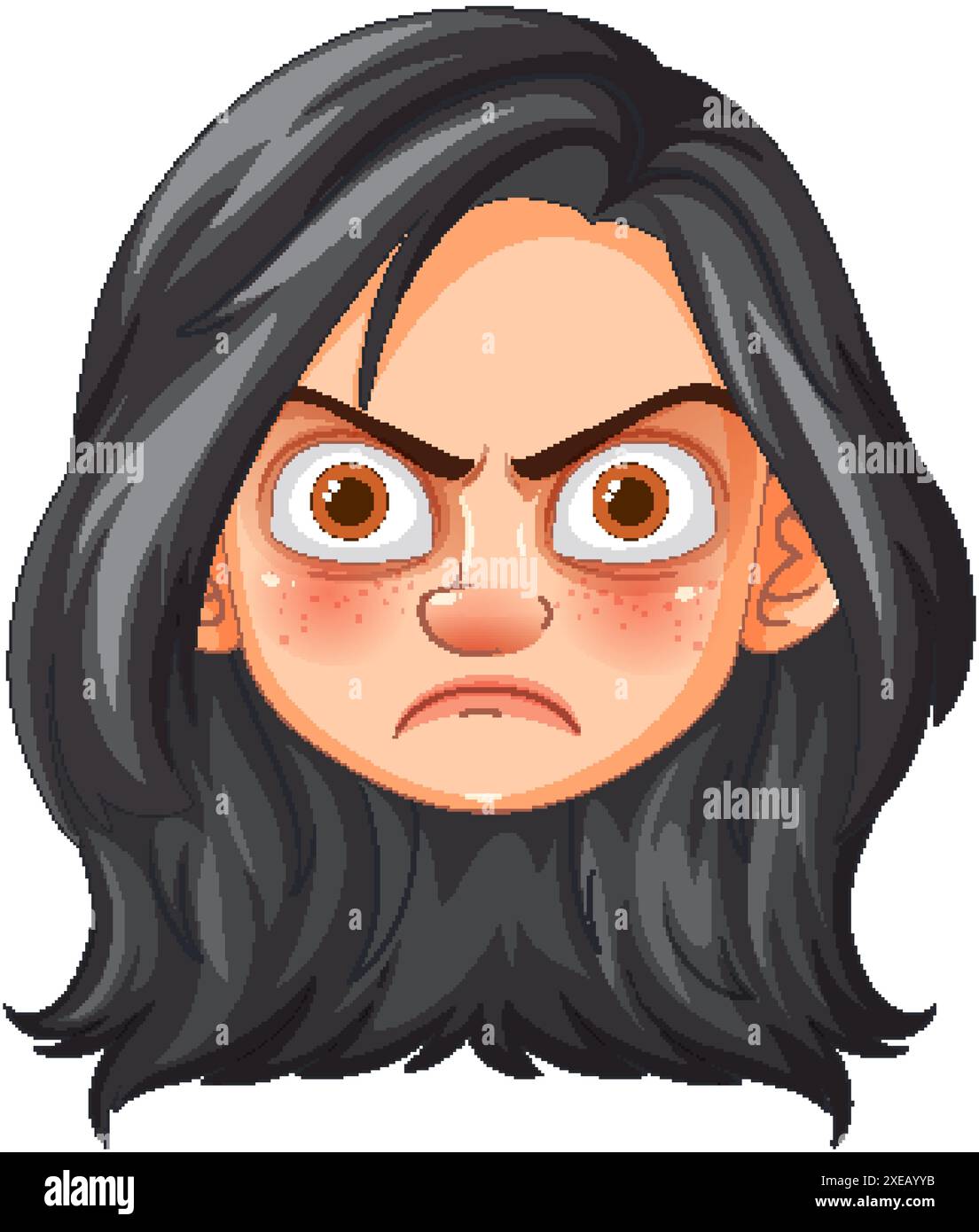 Illustration of a face showing anger Stock Vector Image & Art - Alamy