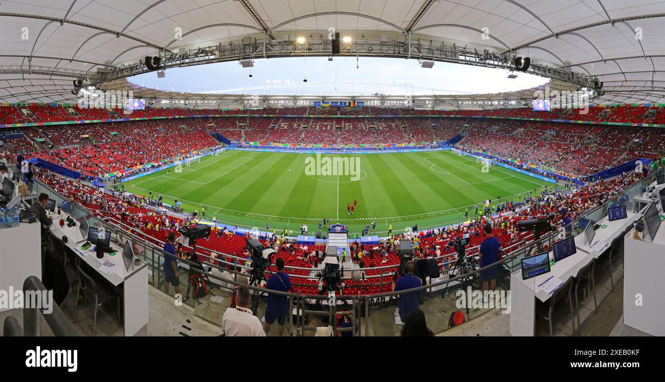 Stuttgart, Germany. 26th Jun 2024. Panoramic view of Stuttgart Arena in ...