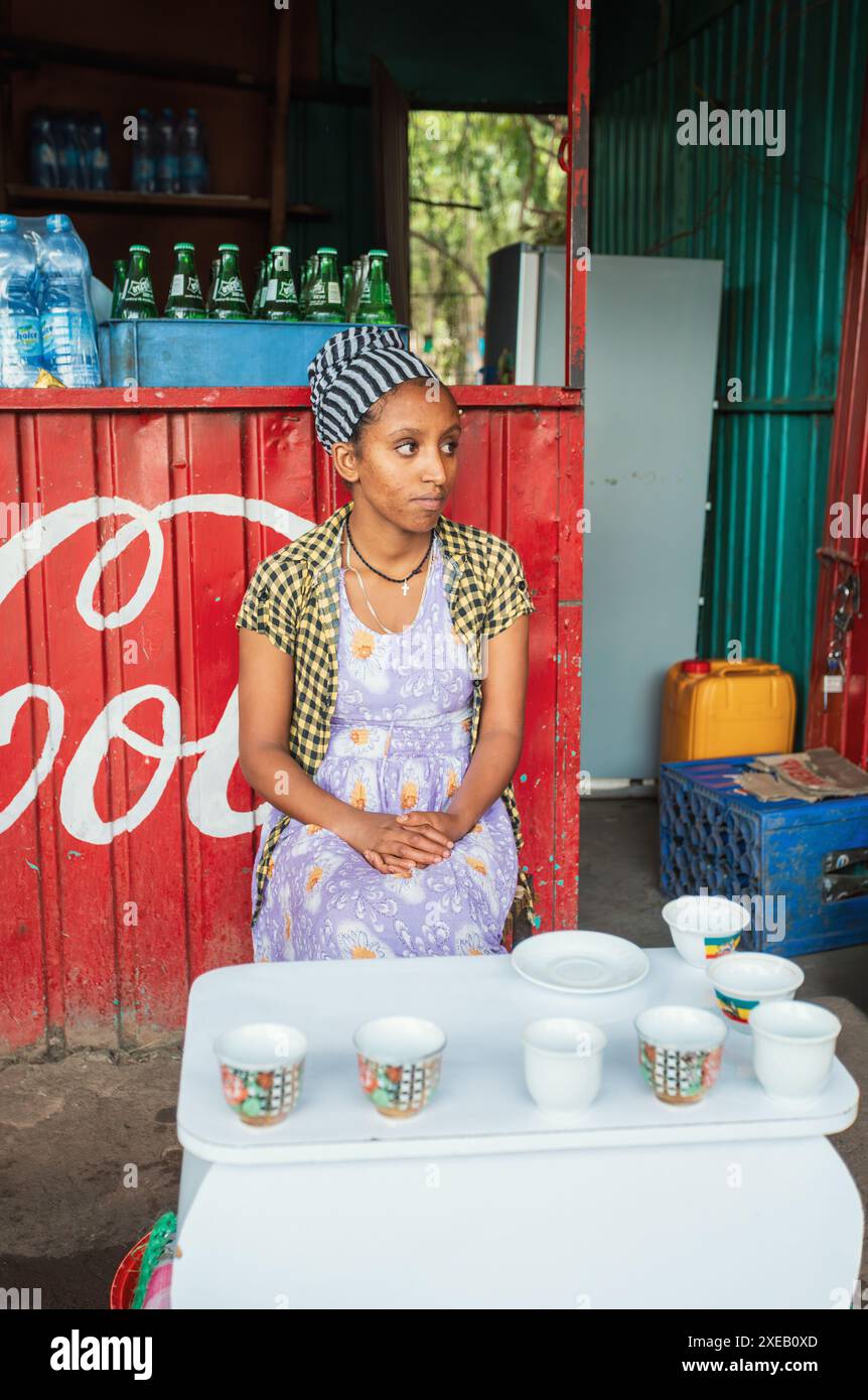 Ethiopian traditional Coffee ceremony, crafting street bunna coffee ...
