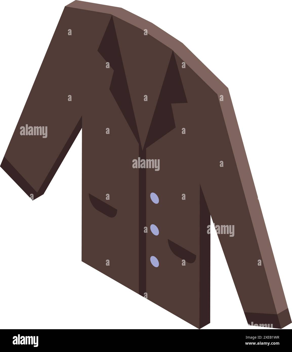 Brown jacket folded for an online clothing store, fashion illustration ...