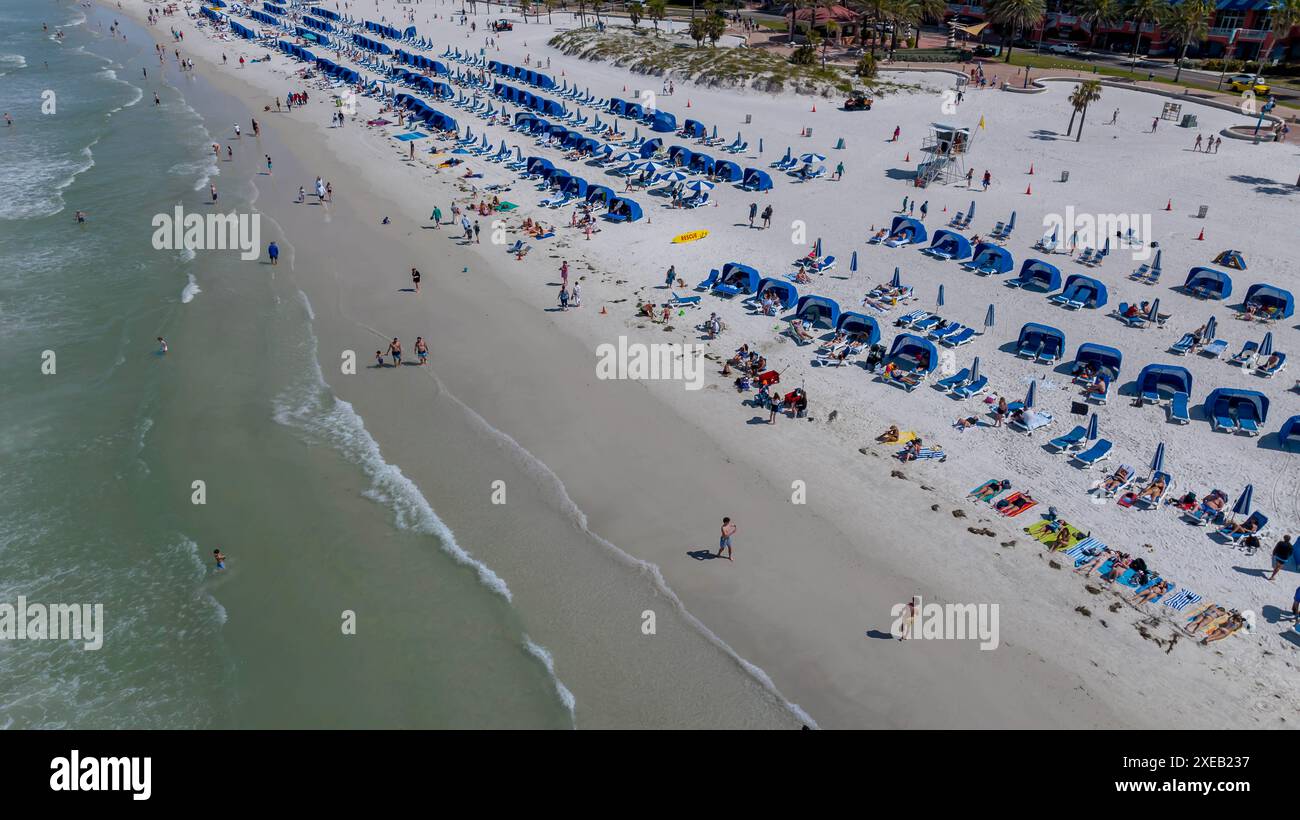 Capturing Clearwater Beach's vibrant Spring Break from above—a drone's ...