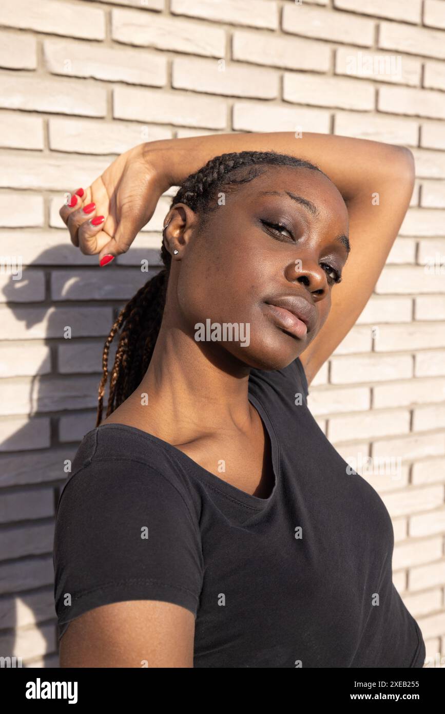 Serene female expression hi-res stock photography and images - Alamy