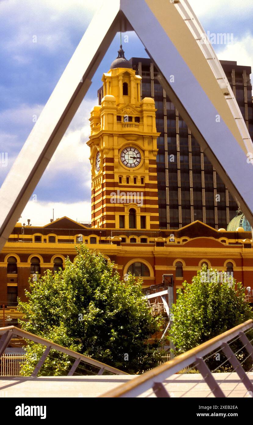 Flinders Street Railway Station and Clock Tower, Melbourne, Australia ...