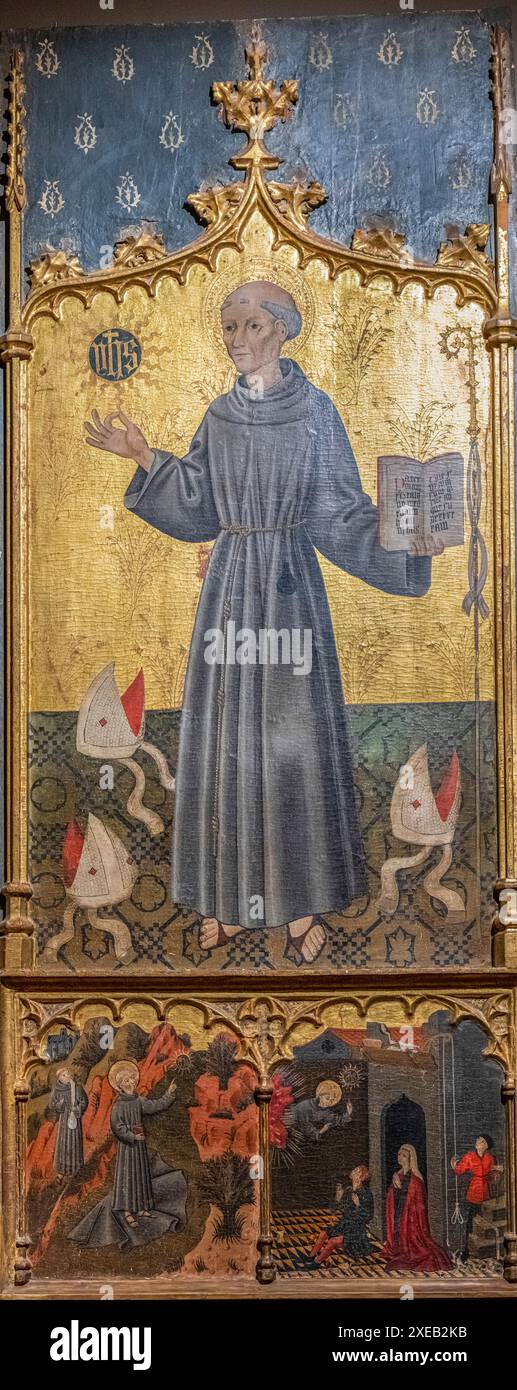 Altarpiece of San Bernardi de Sena Stock Photo - Alamy