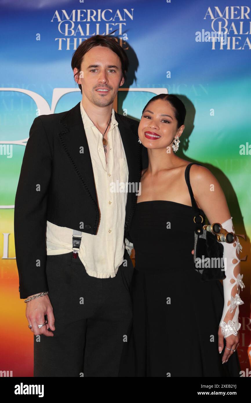 New York, USA, June 25, 2024 - (L-R) Reeve Carney and Eva Noblezada ...